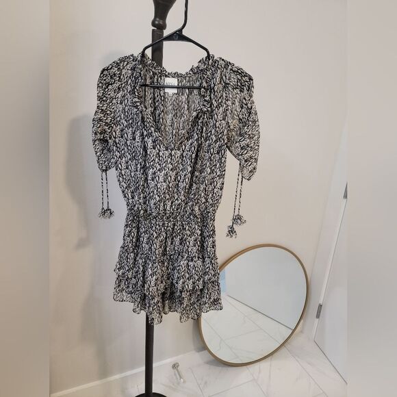 Misa Los Angeles | Dresses | Misa Shortsleeve Black And White Becca ...